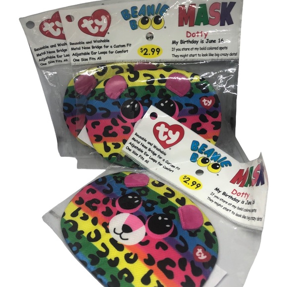 Ty | Accessories | New Ty Beanie Boos Unisex Adjustable Masks Bundle ...